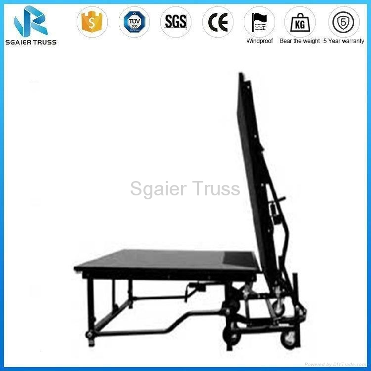 Durable Folding Steel Podium Portable Stage with Wheels - Sgaier (China ...
