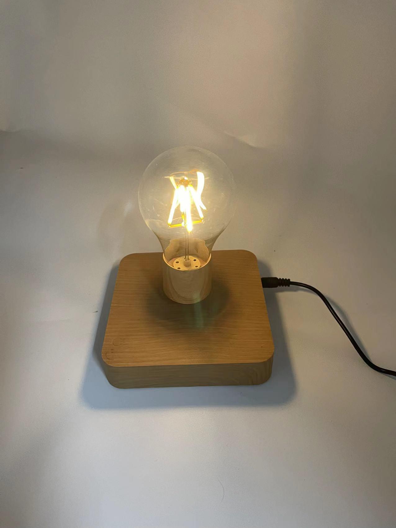 square base magnetic levitation floating night lamp bulb decoration ...