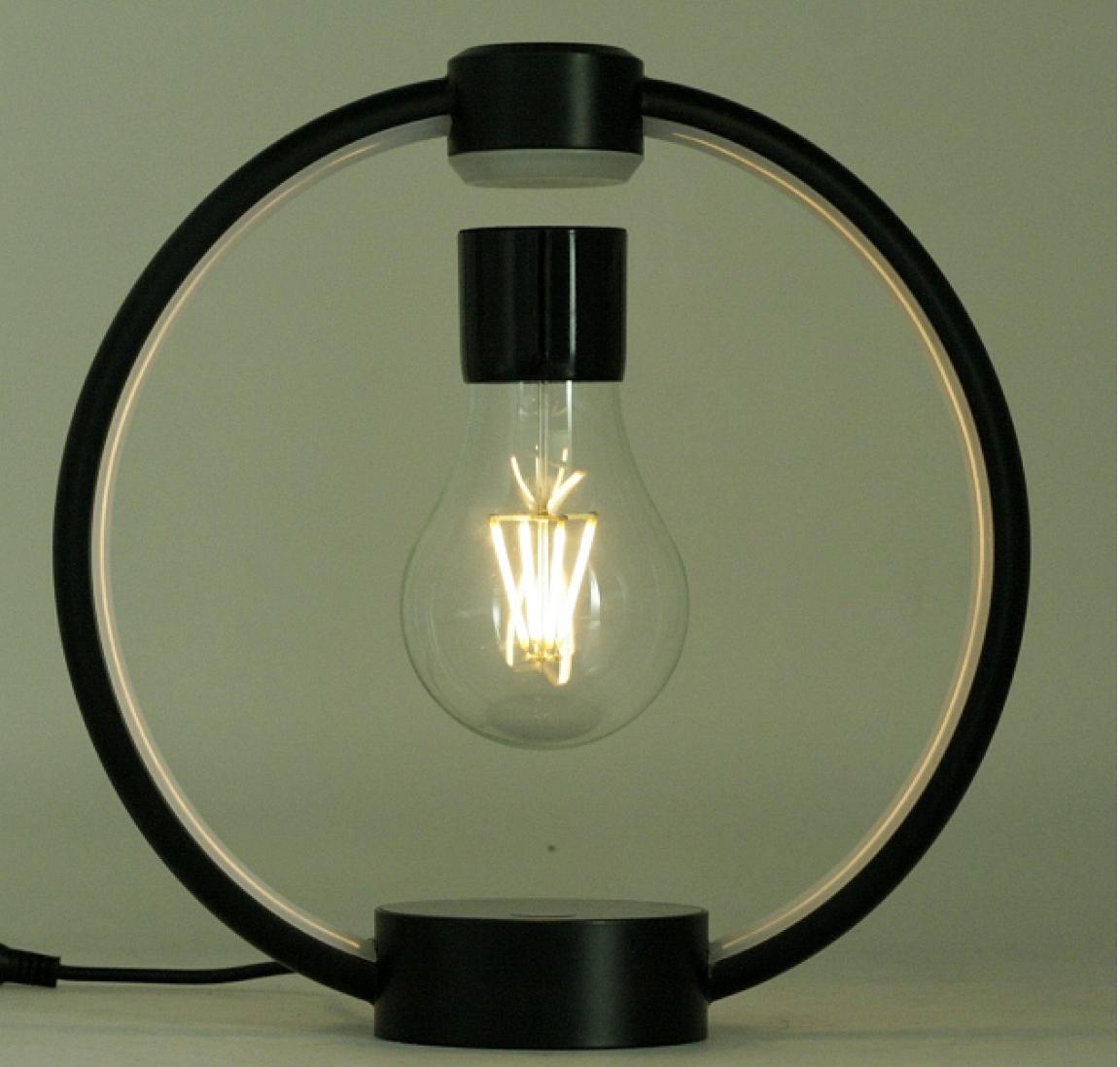 black metal frame magnetic levitation floating light bulb lamp - PA ...