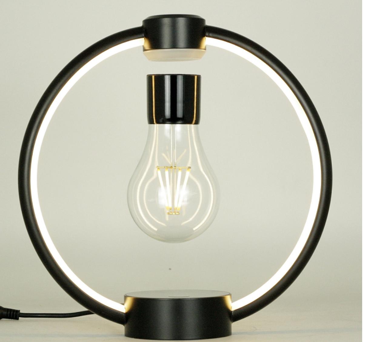 black metal frame magnetic levitation floating light bulb lamp - PA ...