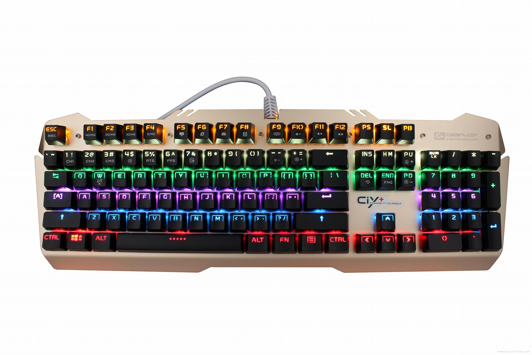Arbiter-TEAMWOLF wired multiple luminescence mode gaming keyboard X06 ...