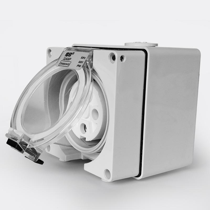 Zing industrial waterproof socket power socket industrial three-pin ...