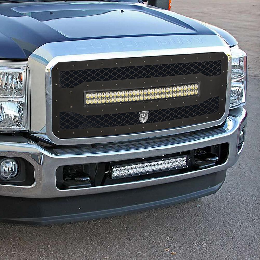 Ford LED bar grilles for 2011 to 2016 model Ford F250 F350 Super Duty ...
