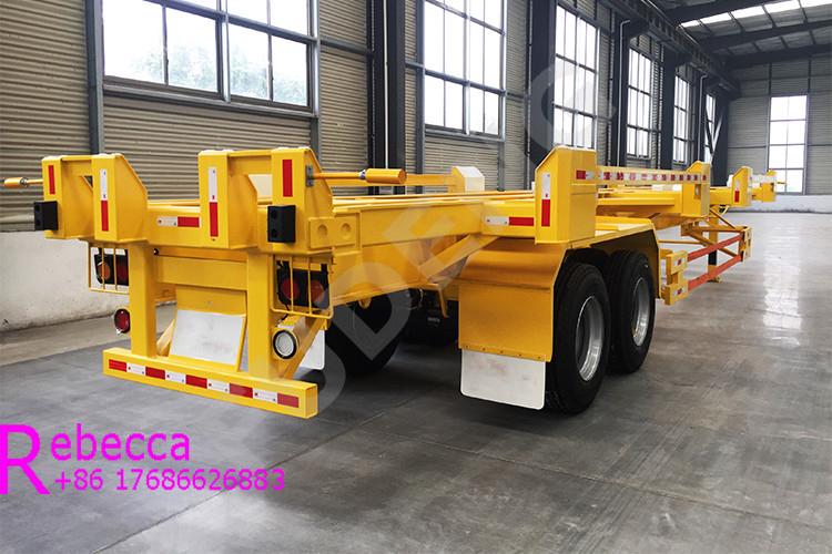 3 axle container chassis trailer container shipping skeleton flatbed ...