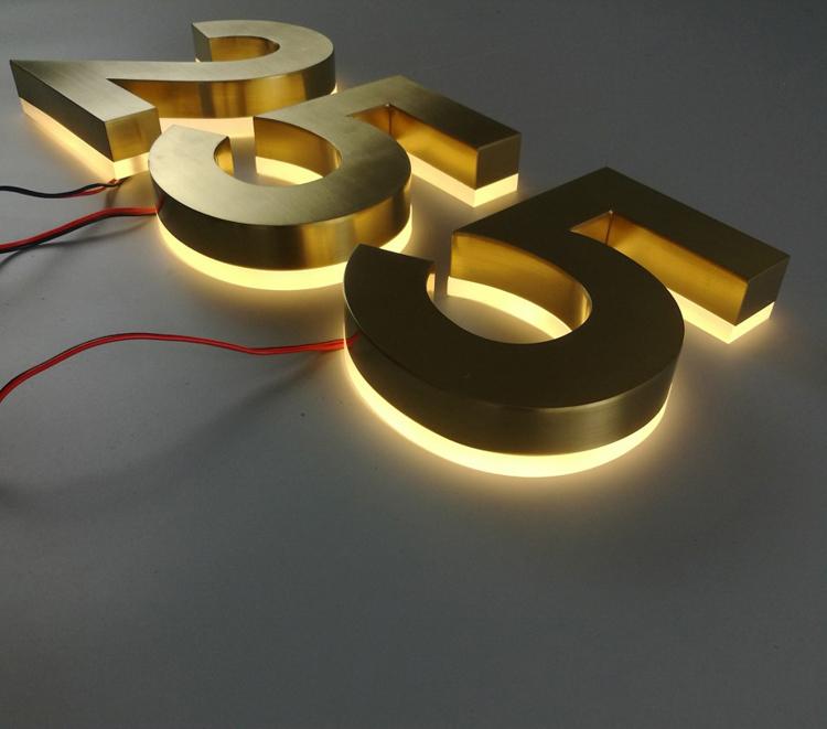 LED Back Lighted Metal Alphabet 3d Stainless Steel Letter Sign For ...