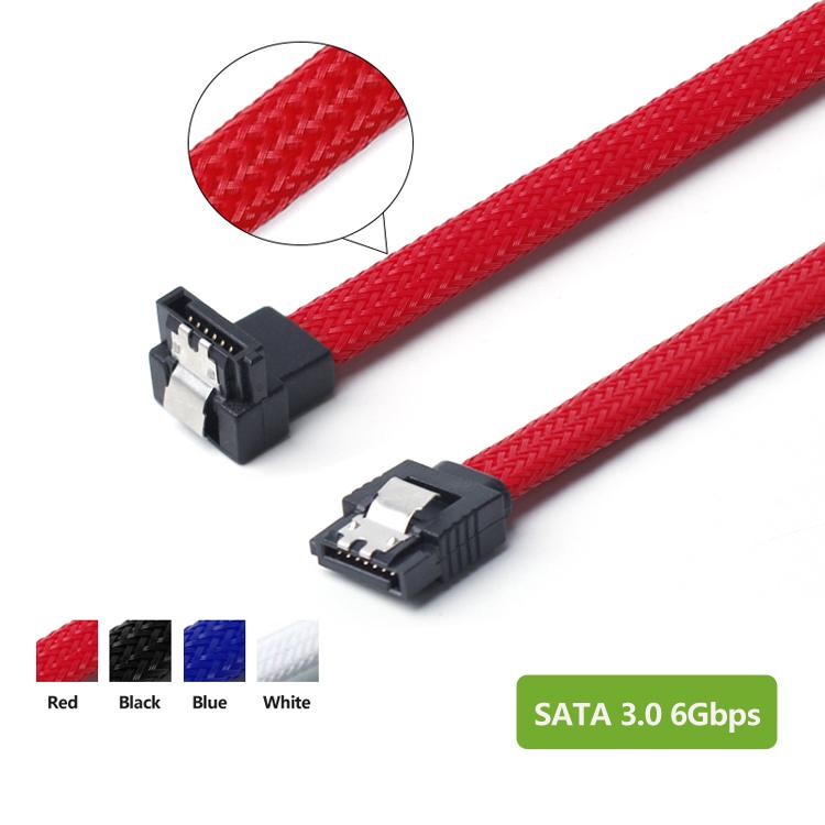 50CM SATA 3.0 III SATA3 7pin Data Cables 6Gb/s SSD Right Angle Cable ...