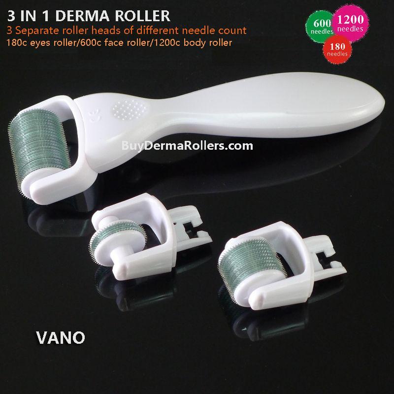 3 IN 1 Derma Roller 3 in 1 microneedle therapy derma roller for hair ...