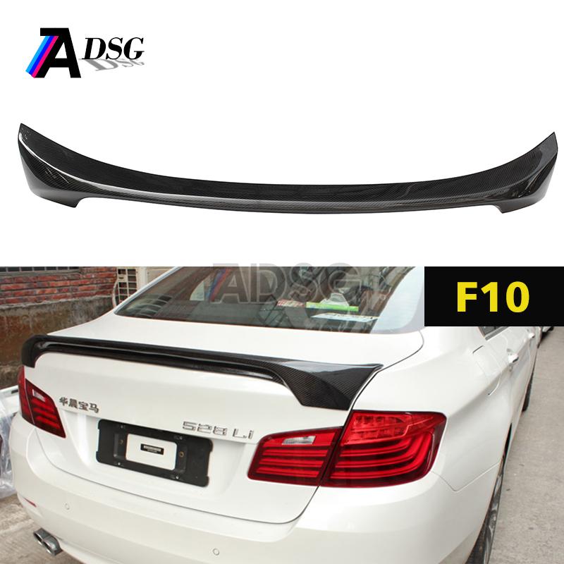 Gloss black carbon fiber rear trunk spoiler for BMW 5 Series F10 - ADSG ...