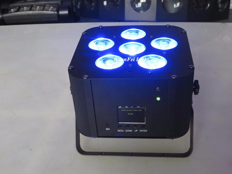 led flat par dmx phone app mini par led 6x18w rgbwauv battery wifi led ...