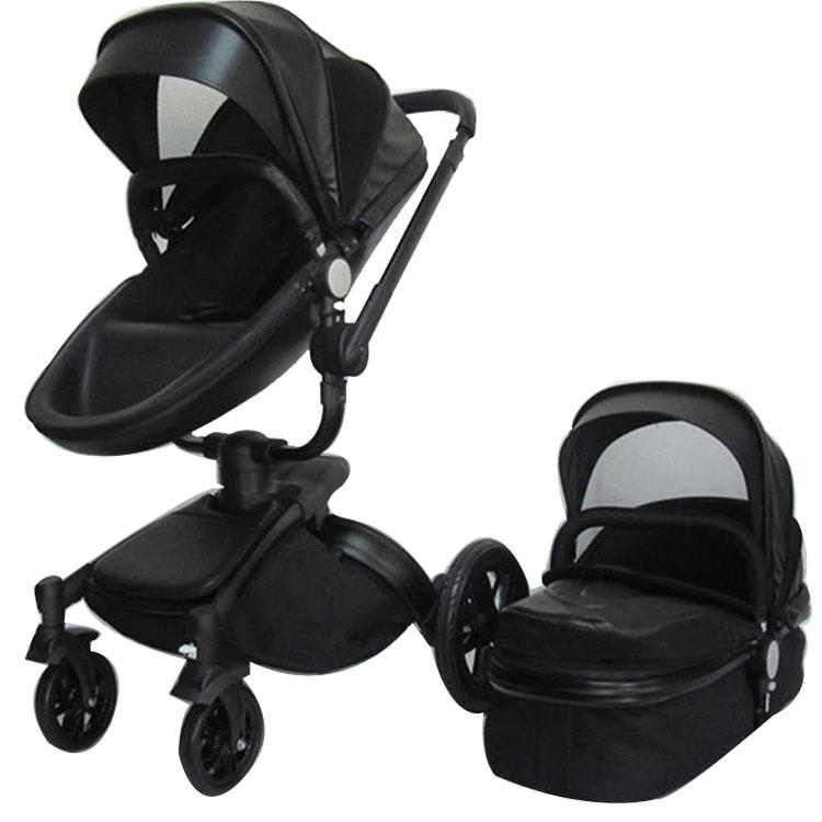 European Style Baby Pram PU Leather Baby Stroller 3 In 1 - YB3906 ...