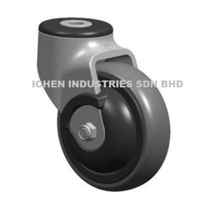 4 Inch Plastic Castor With Rubber Wheel ( Rigid ) - 03L37K100RGLD ...