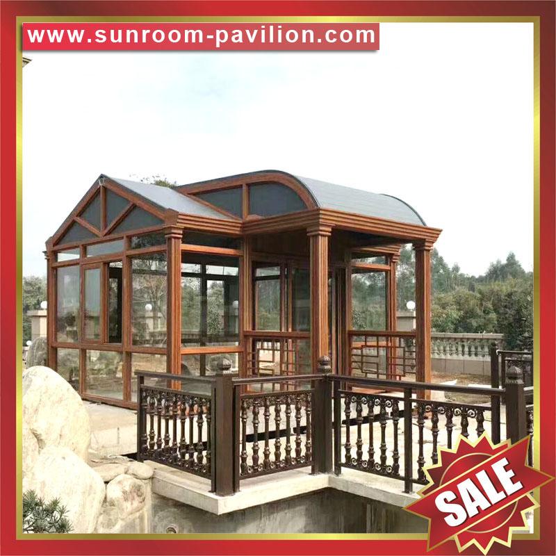 prefab outdoor garden villa alu aluminium alloy glass sunrooms sun ...