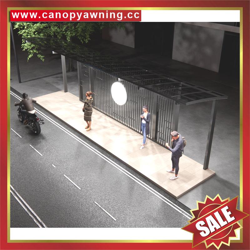 public aluminum polycarbonate bus stop shelter canopy awning - 2x6 ...