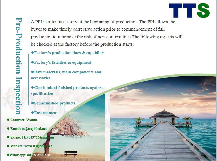 Pre-Production Inspection ( PPI ) (China Services or Others) - Service ...