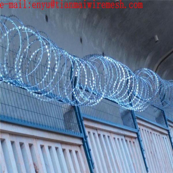 galvanzied razor wire prson fencing prison wire fence - TM (China ...
