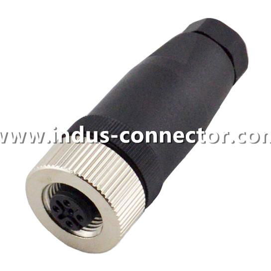 Plastic assembly connector M12 waterproof sensor shielded cable for ...