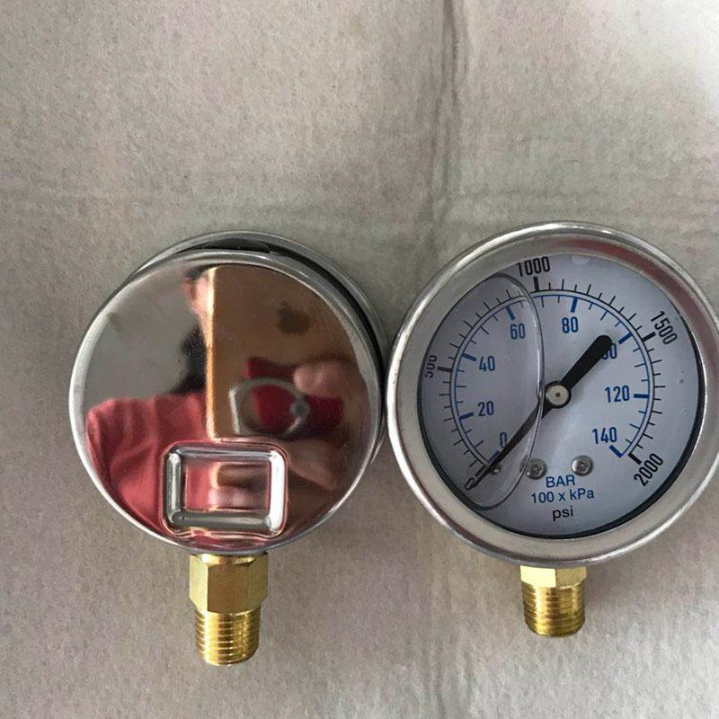 63mm 140bar Crimped Ring Bezel Bourdon Tube Pressure gauge - YN63 ...