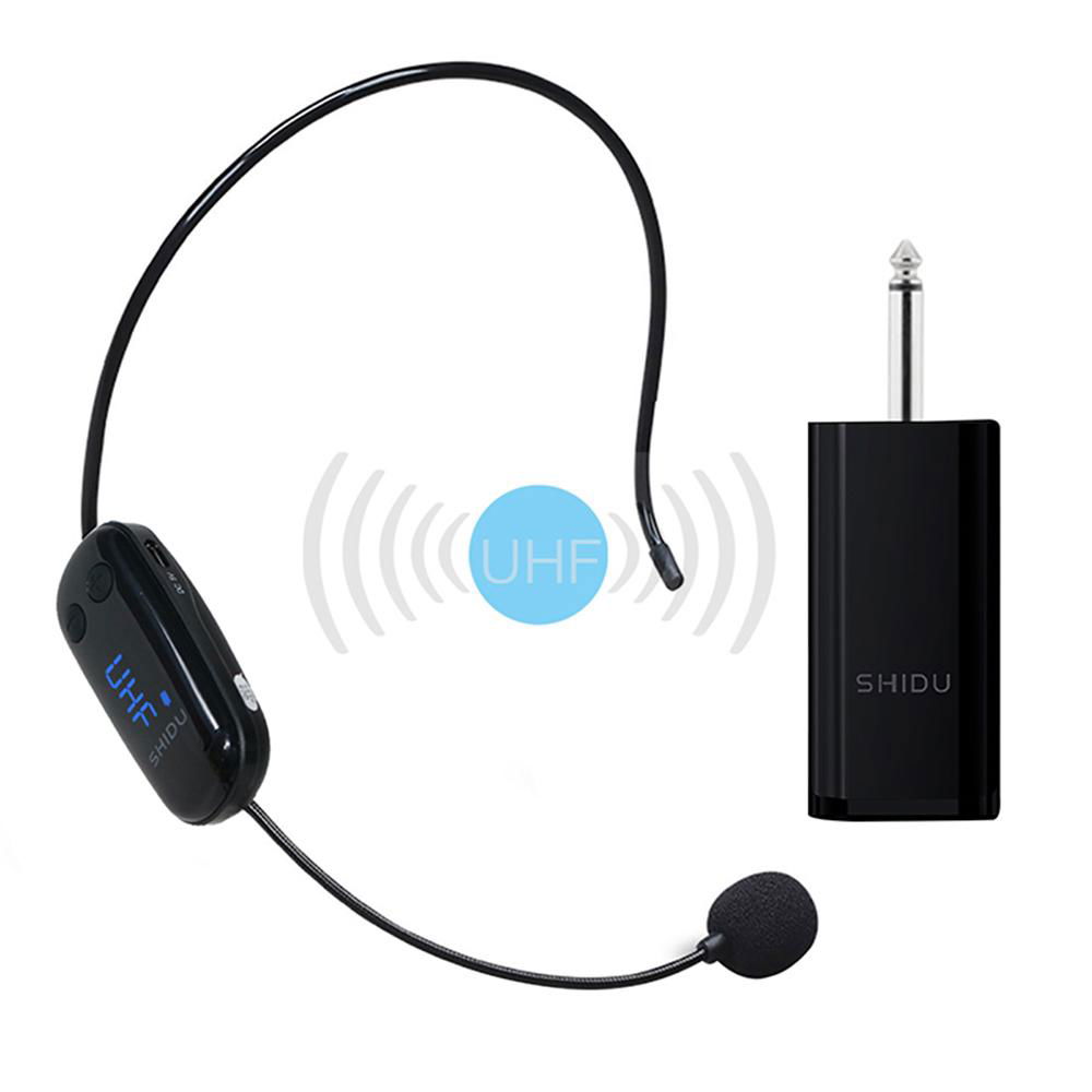 SHIDU UHF Wireless Microphone System with Dynamic LCD Display for ...