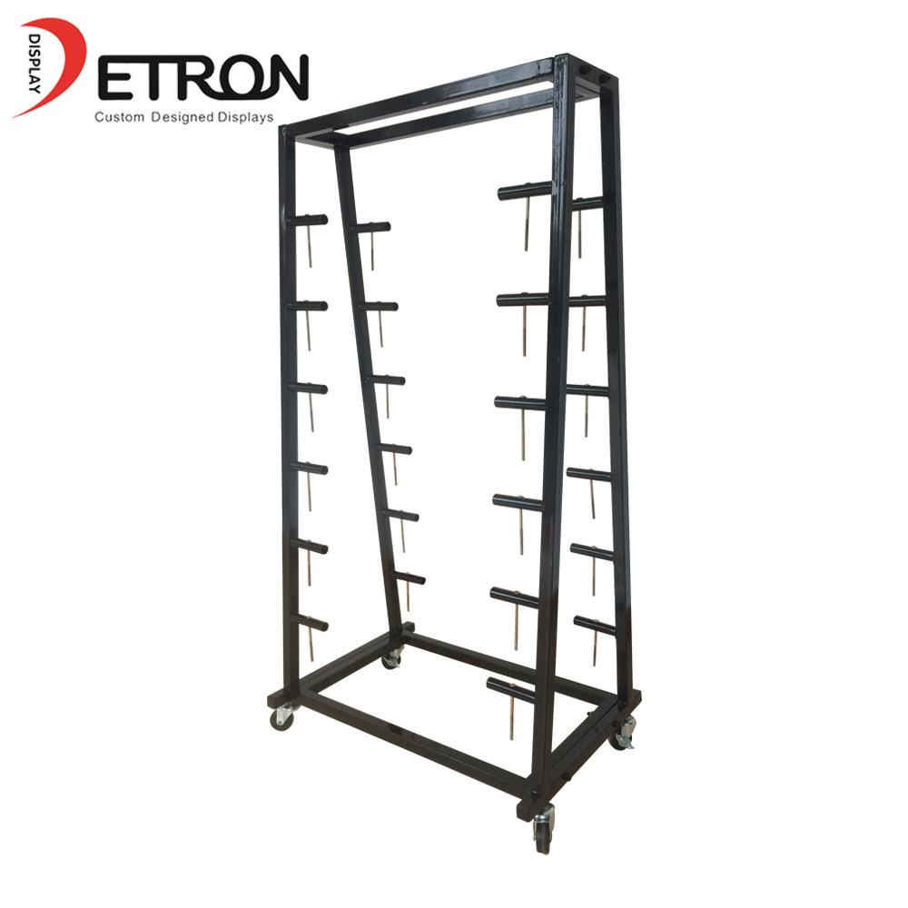 Moveable customized metal fabric roll display storage rack - DT-MF3 ...