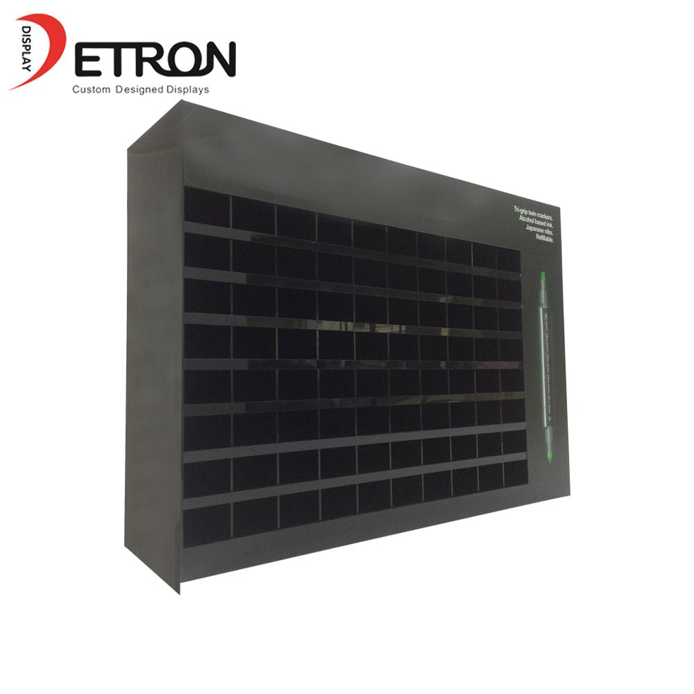 Retail China supplier customized marker pen display black acrylic rack ...