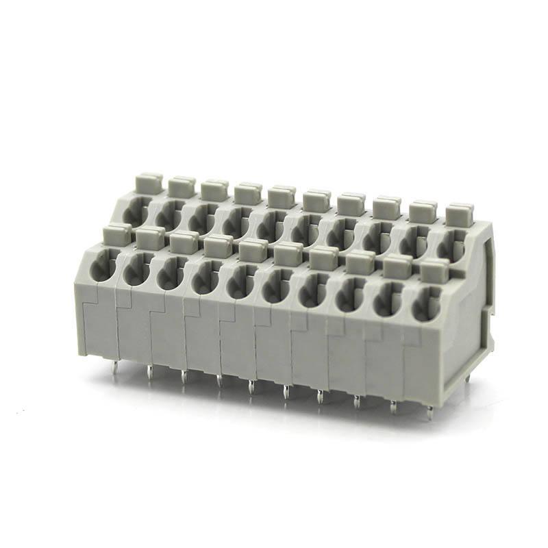 KF250T 5.0 2P ~ 12P DOUBLE ROW COMPACT TYPE PCB SPRING TERMINAL BLOCKS ...