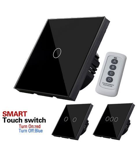 1 Gang 1 Way Touch Switch 220V EU Standard Wall Light Touch Screen ...