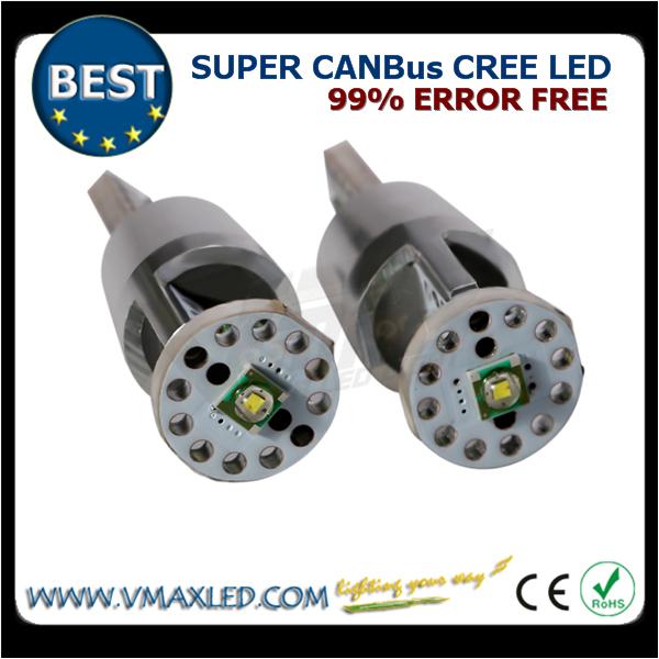 12V T10 Wedge CREE Chip Super CANbus Non-Polarity LED Interior Light ...