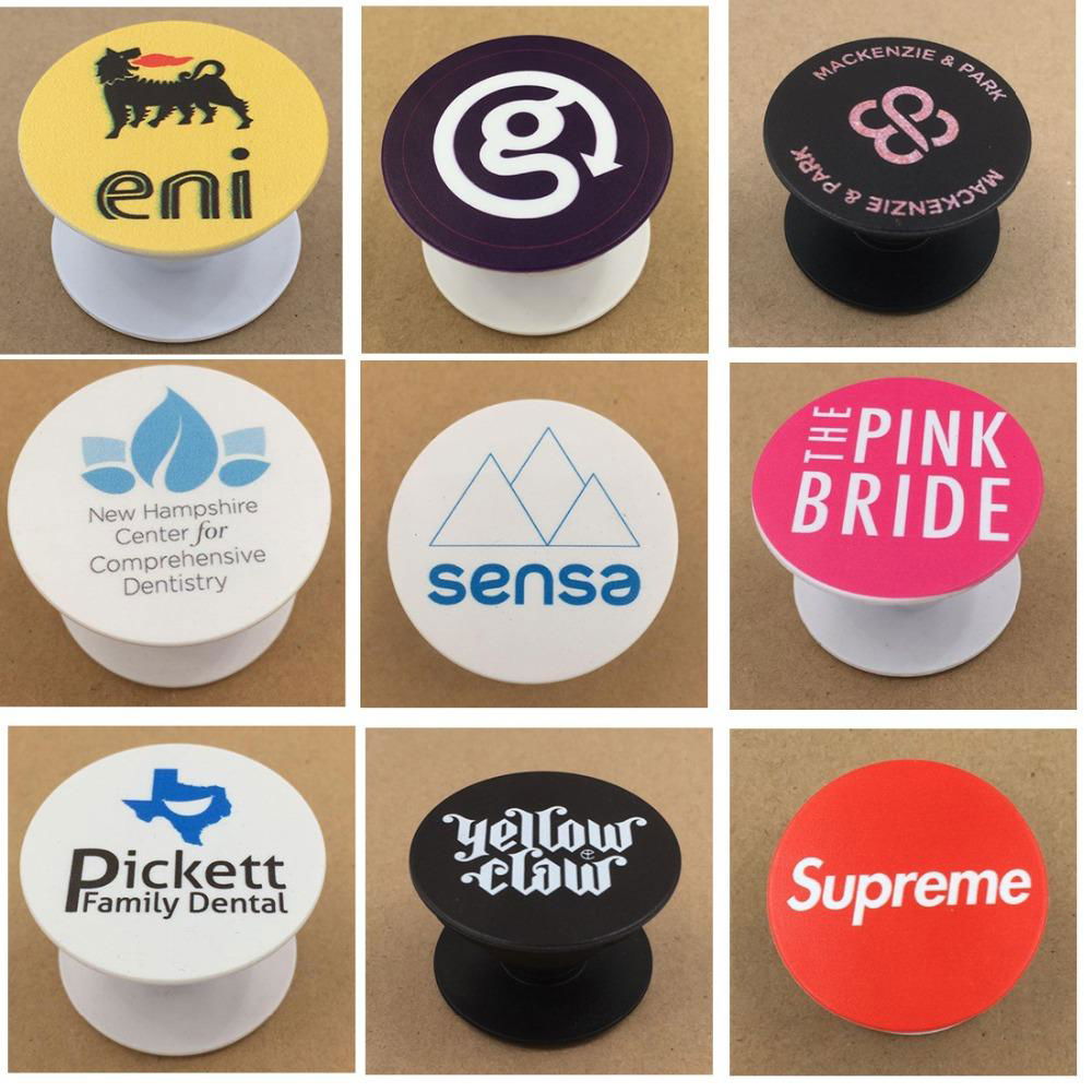 Pop Grip Mount Socket Custom Design Logo pop up phone socket mobile ...