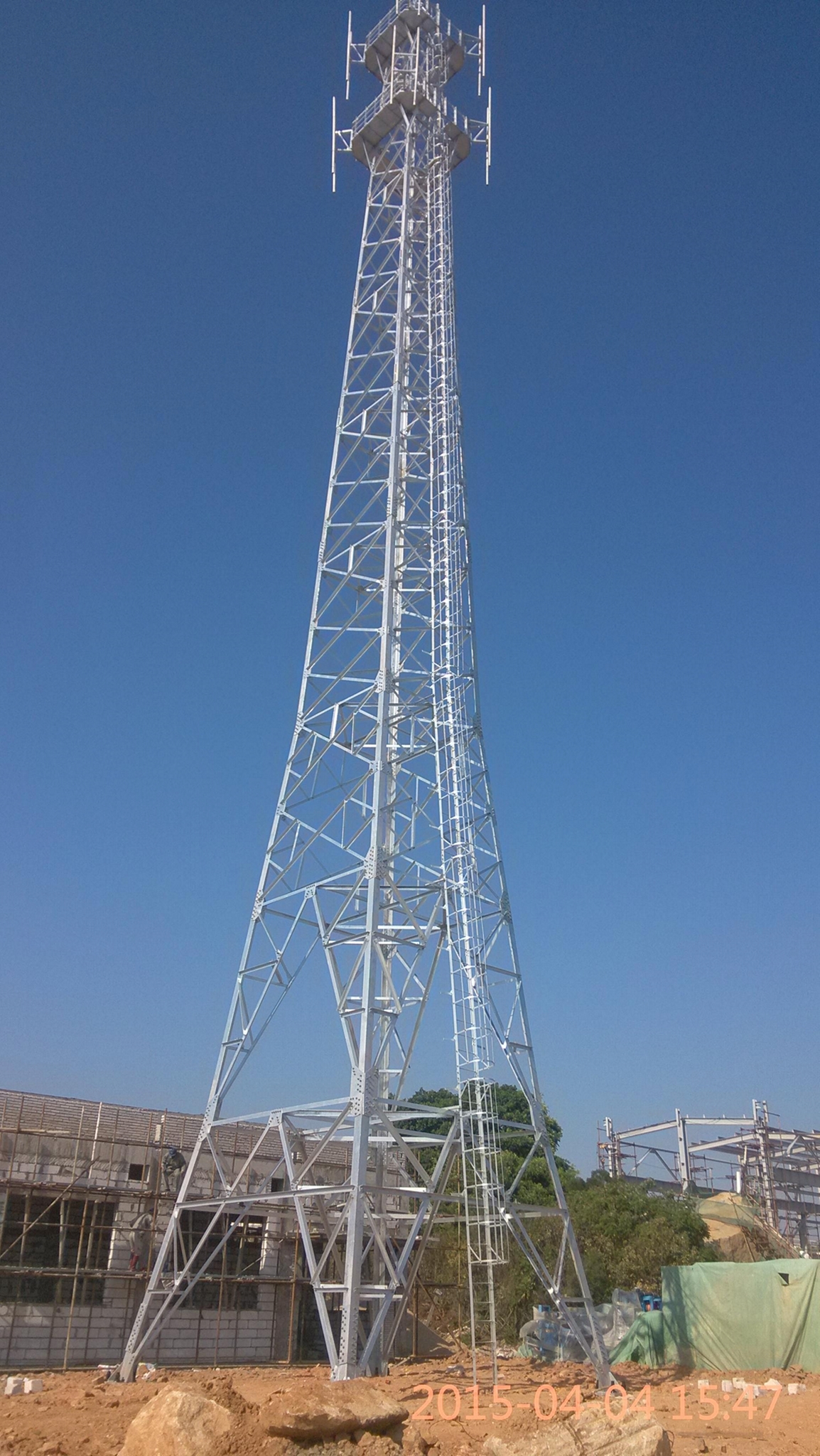 Hot Dip Galvanized 4 legged Angular Steel Microwave Antenna Communication Tower - FH-002 - FH ...
