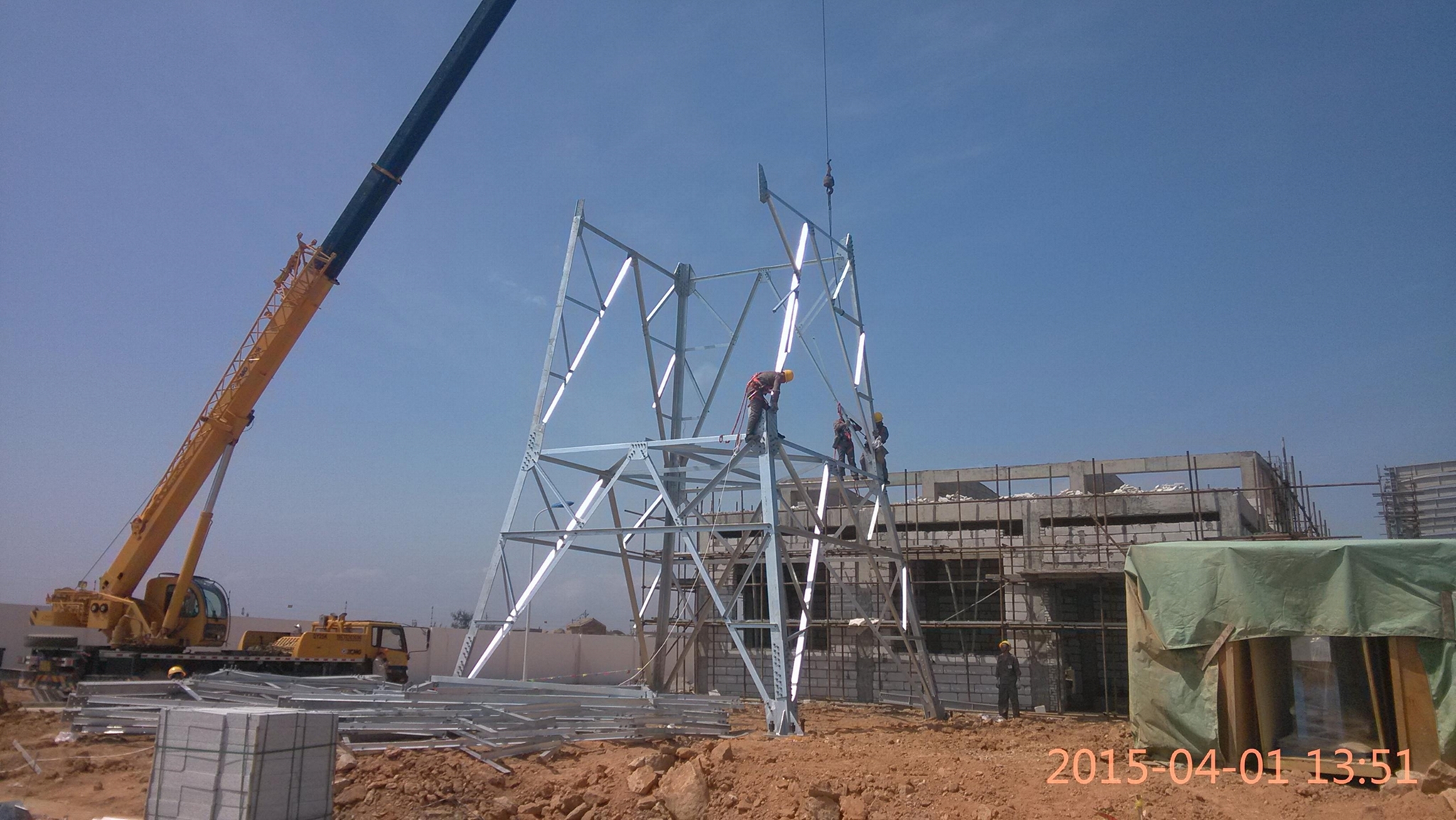 Hot Dip Galvanized 4 legged Angular Steel Microwave Antenna Communication Tower - FH-002 - FH ...