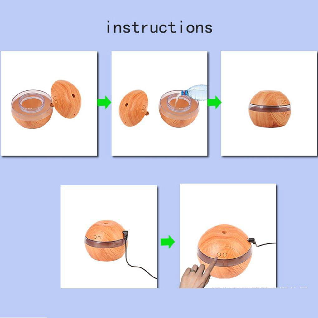 300ml Humidor Glass Fantasy Anion Color Changing Humidifier USB - HH ...