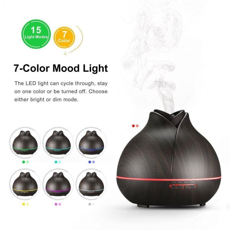 400ml New Aromatherapy Wood Grain Ultrasonic Electric Aroma Diffuser ...