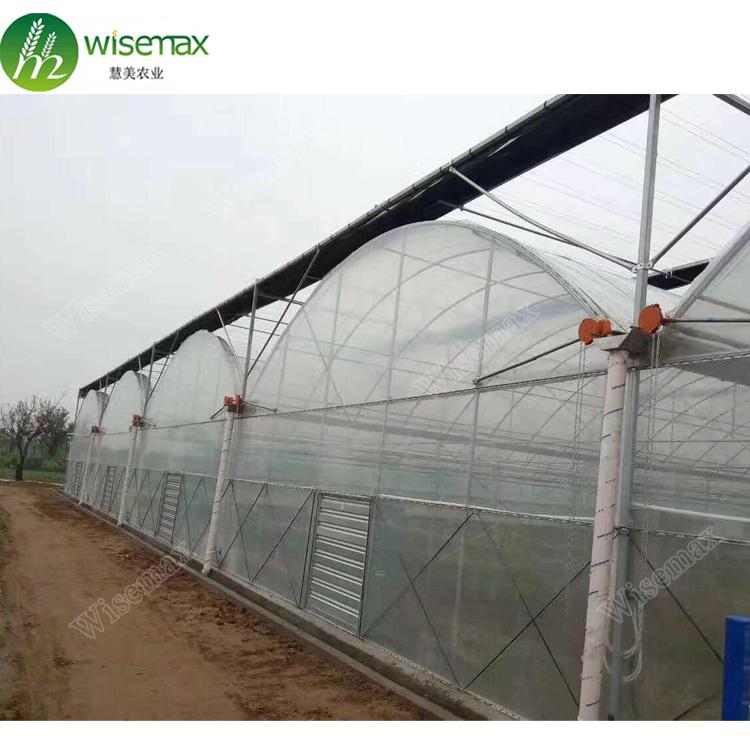 High light transmission plastic multi span arch pipes greenhouse for ...