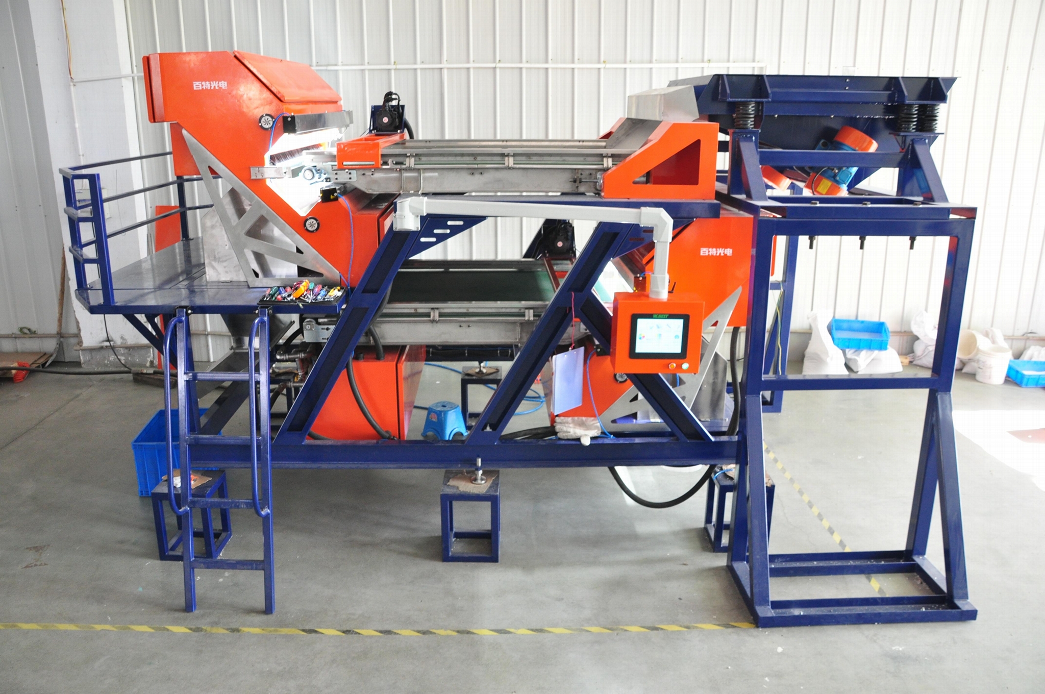 Glass sorting machine belt type CCD color sorter with 2 layers ...