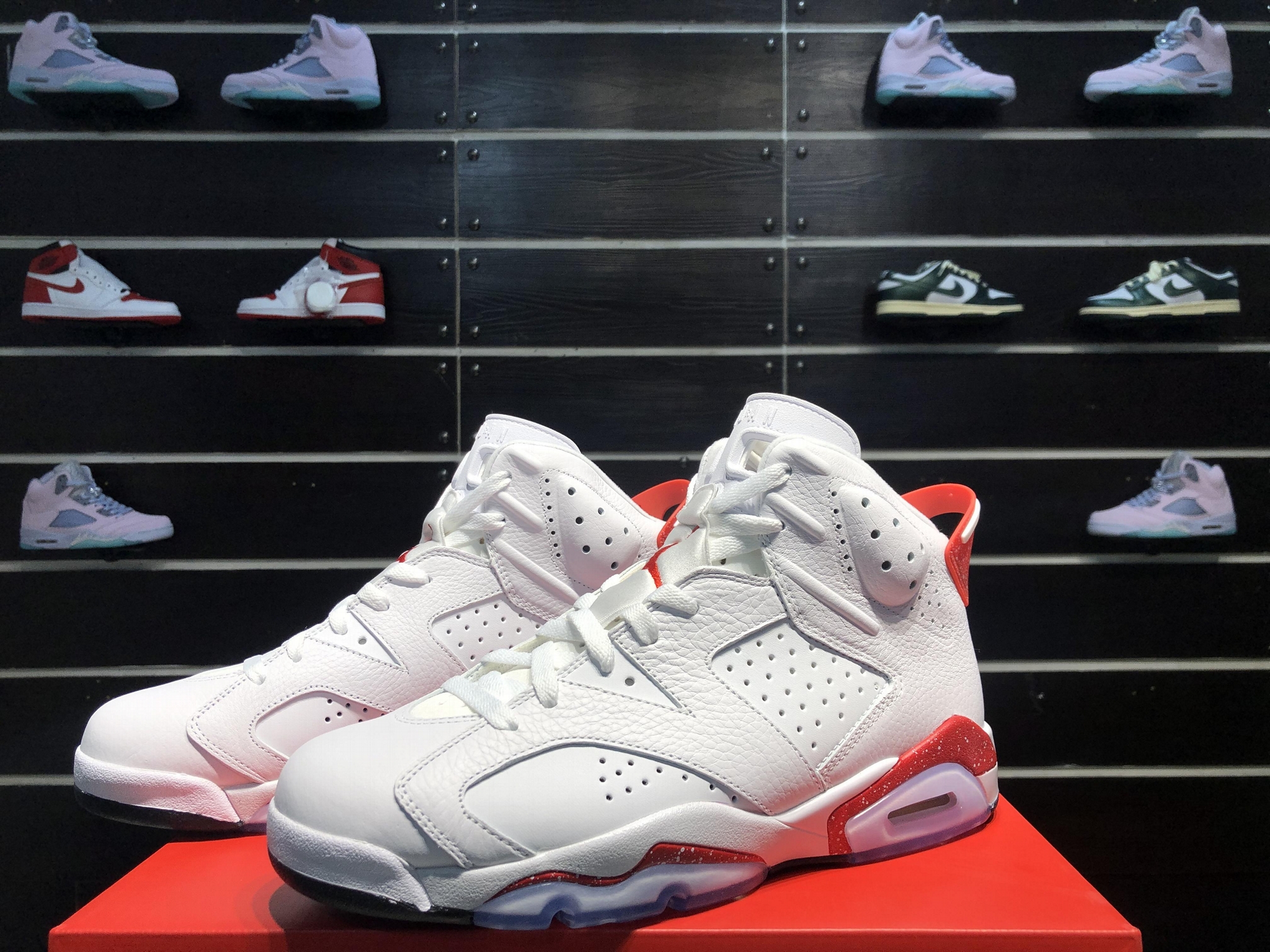 Air Jordan AJ6 "Red Oreo" White and Red Oreo Gopon Basketball shoes ...