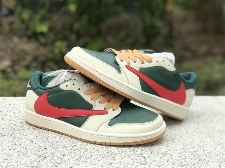 Travis Scott x AJJ 1 OG Rice Red Green backhook Low side DM7866-801 ...