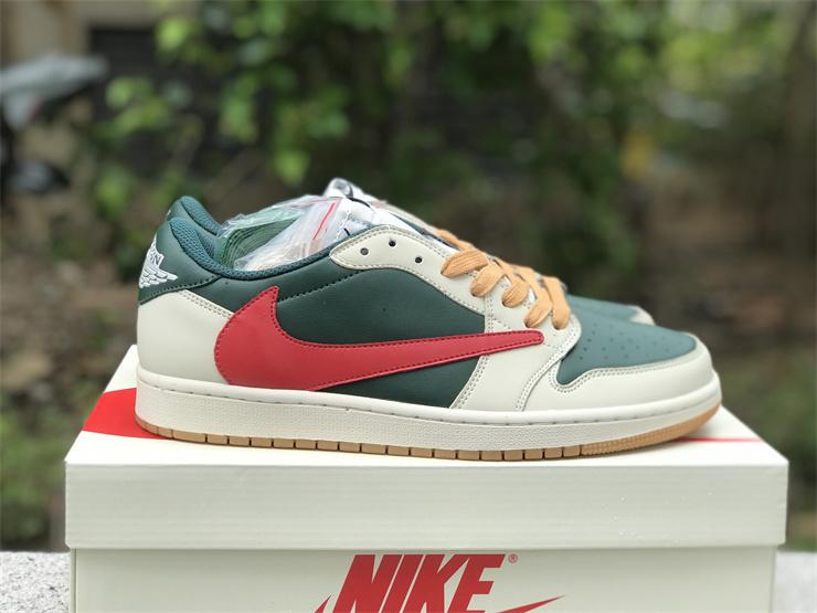 Travis Scott x AJJ 1 OG Rice Red Green backhook Low side DM7866-801 ...