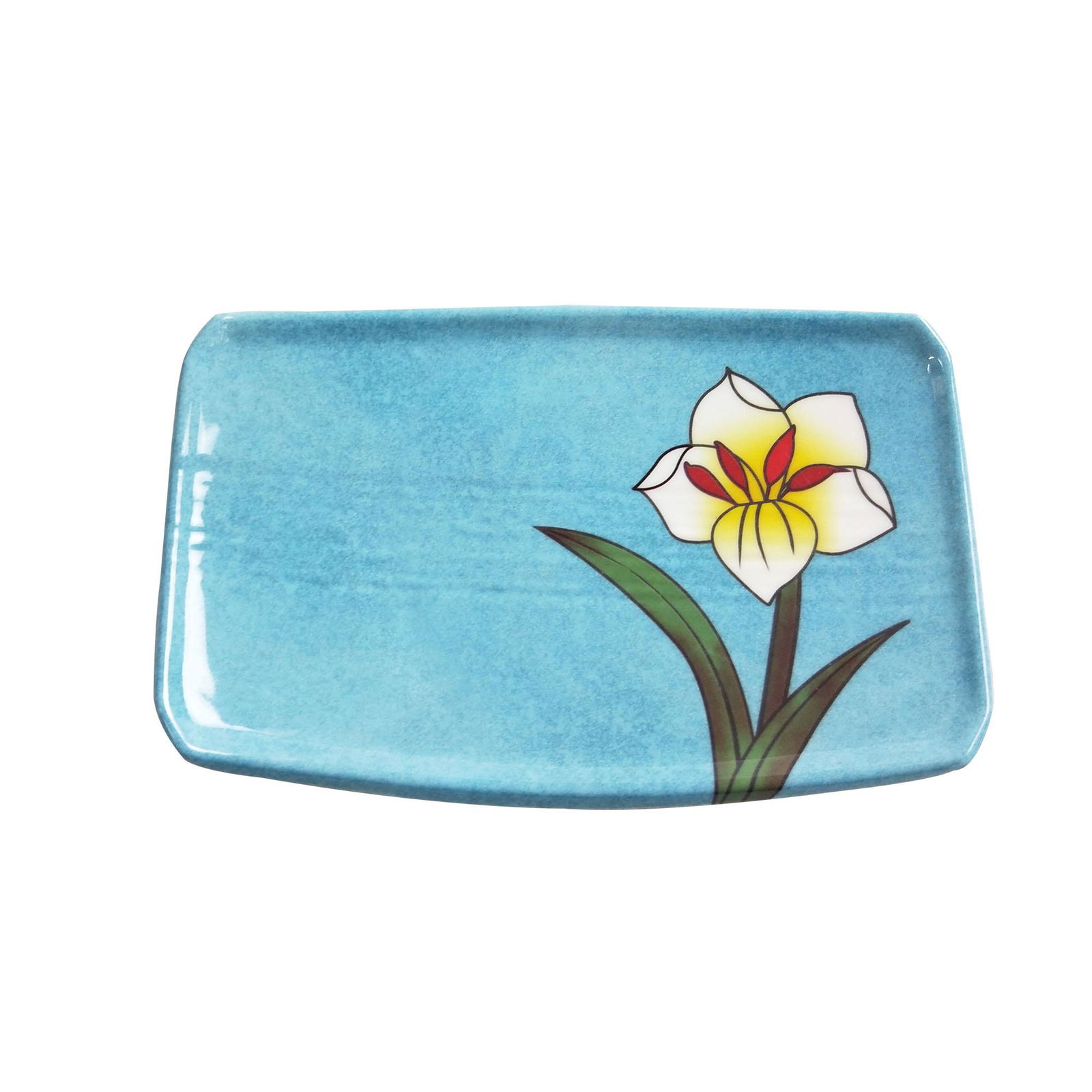 Blue rectangle shape melamine dinner plates 100% melamine plate - 3404 ...