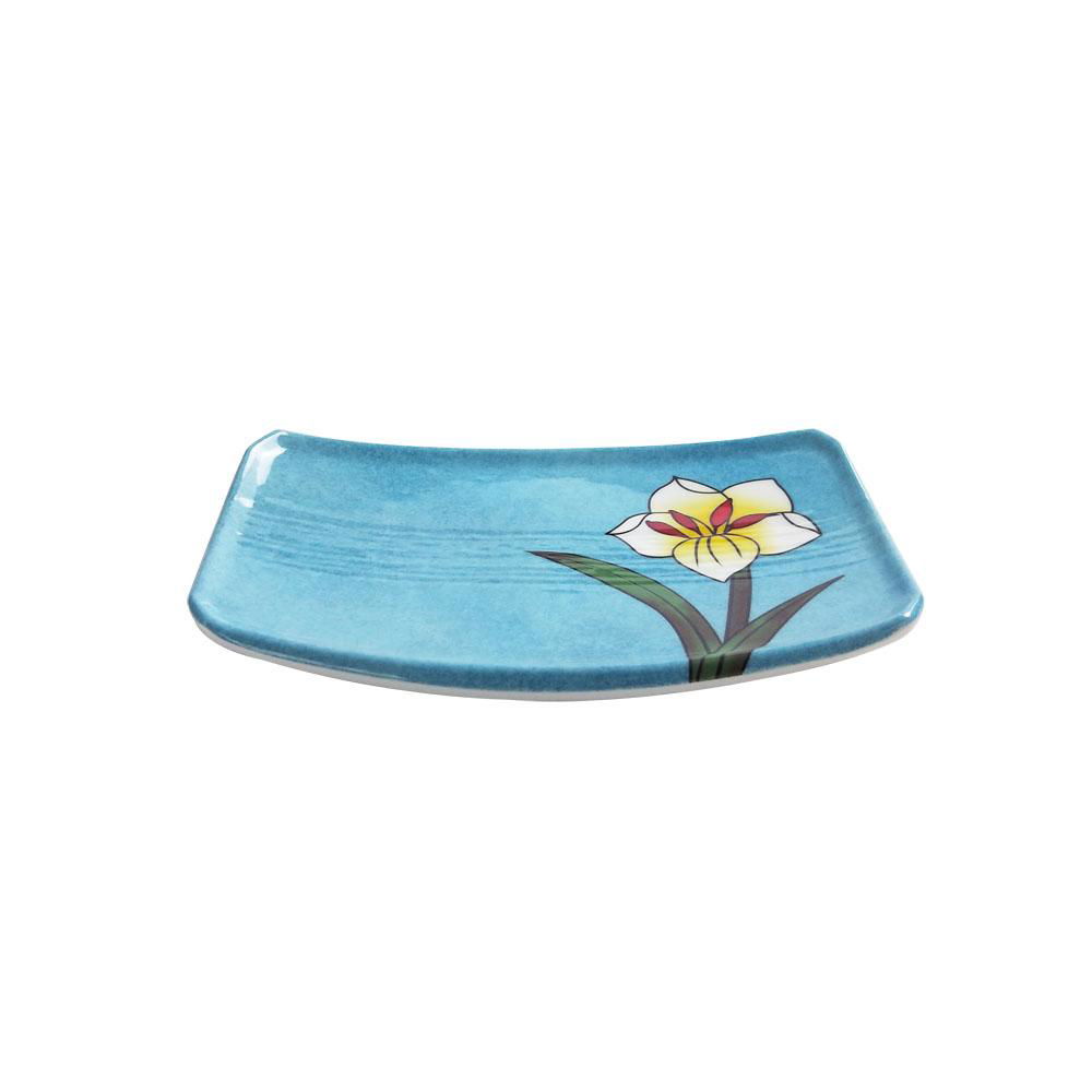 Blue rectangle shape melamine dinner plates 100% melamine plate - 3404 ...