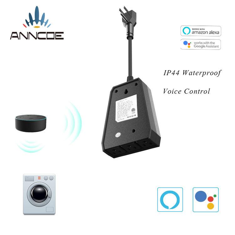 Cheap 110v waterproof outlet Alexa and Google assistant 3 AC ports ...