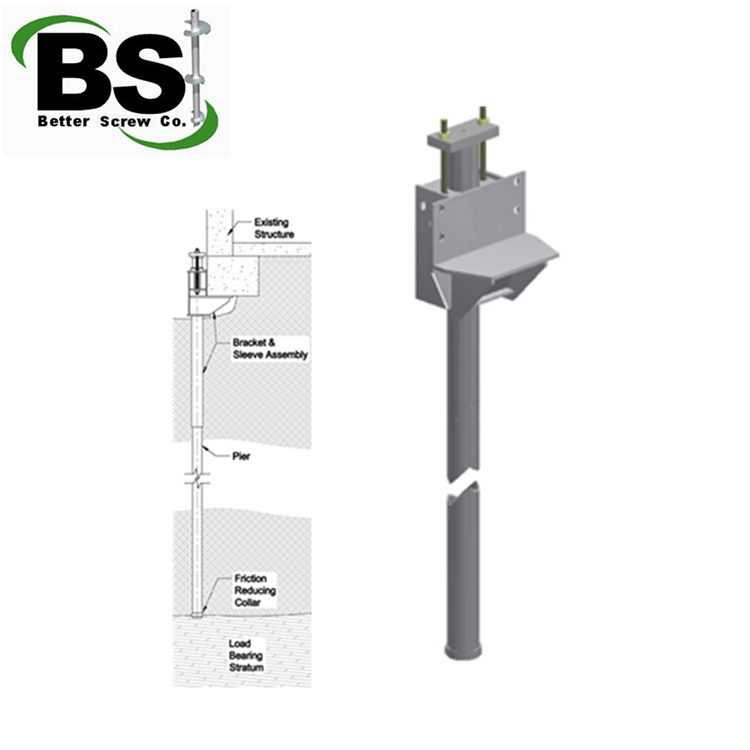 Push pier system with helical piles for Lighting Foundations - BP-0004 ...