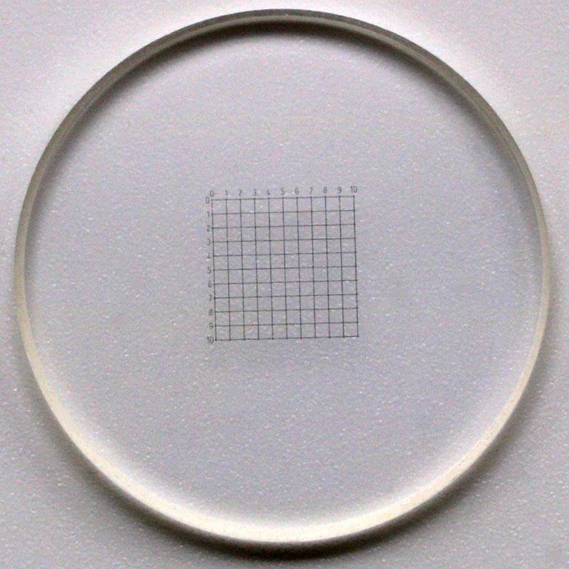 C1 C7 Optical Glasses Microscope Calibration Slide Reticle Scale Ruler