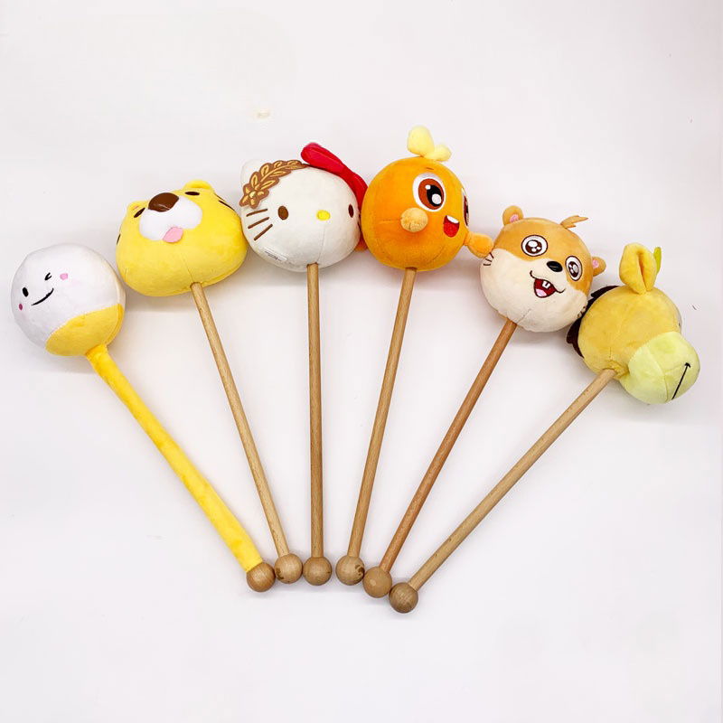 Customized plush hammer with wooden massage stick,soft hammer,plush ...