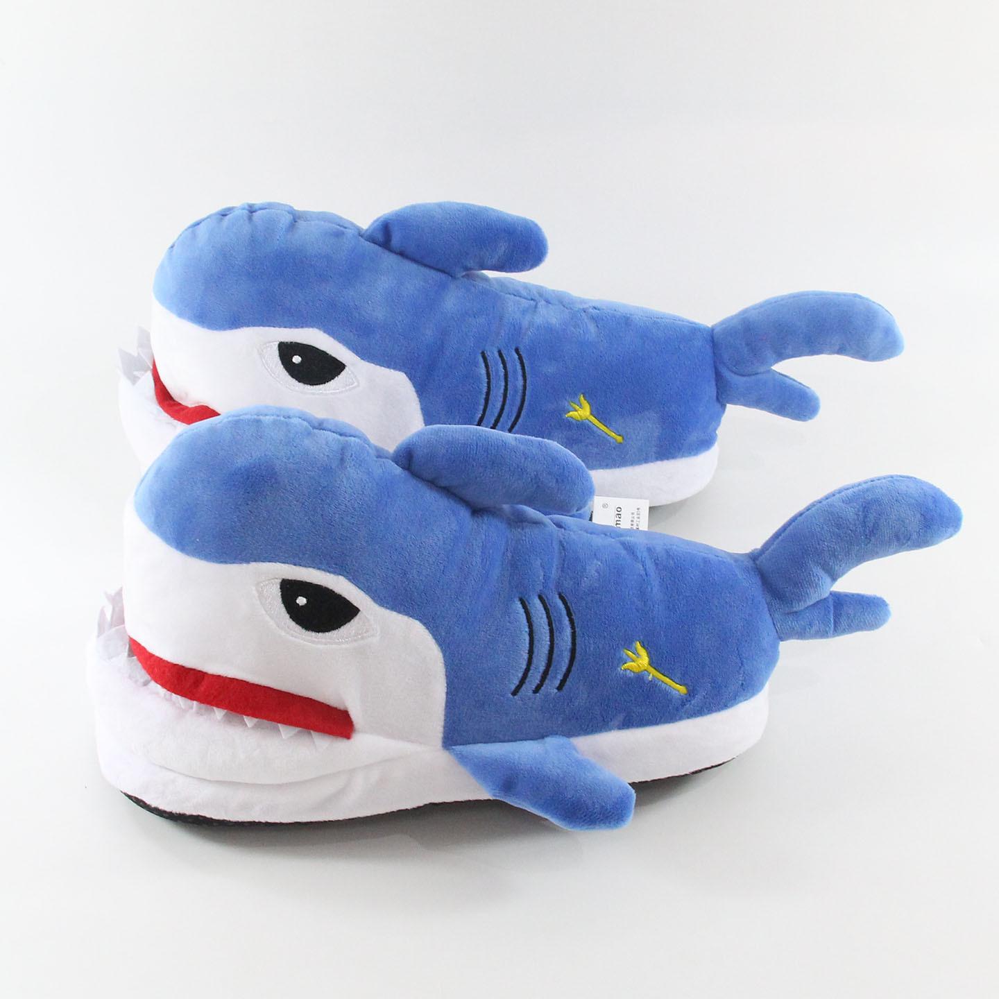 Custom Fuzzy Shark Slippers,super soft animal slippers,Cartoon Slippers ...