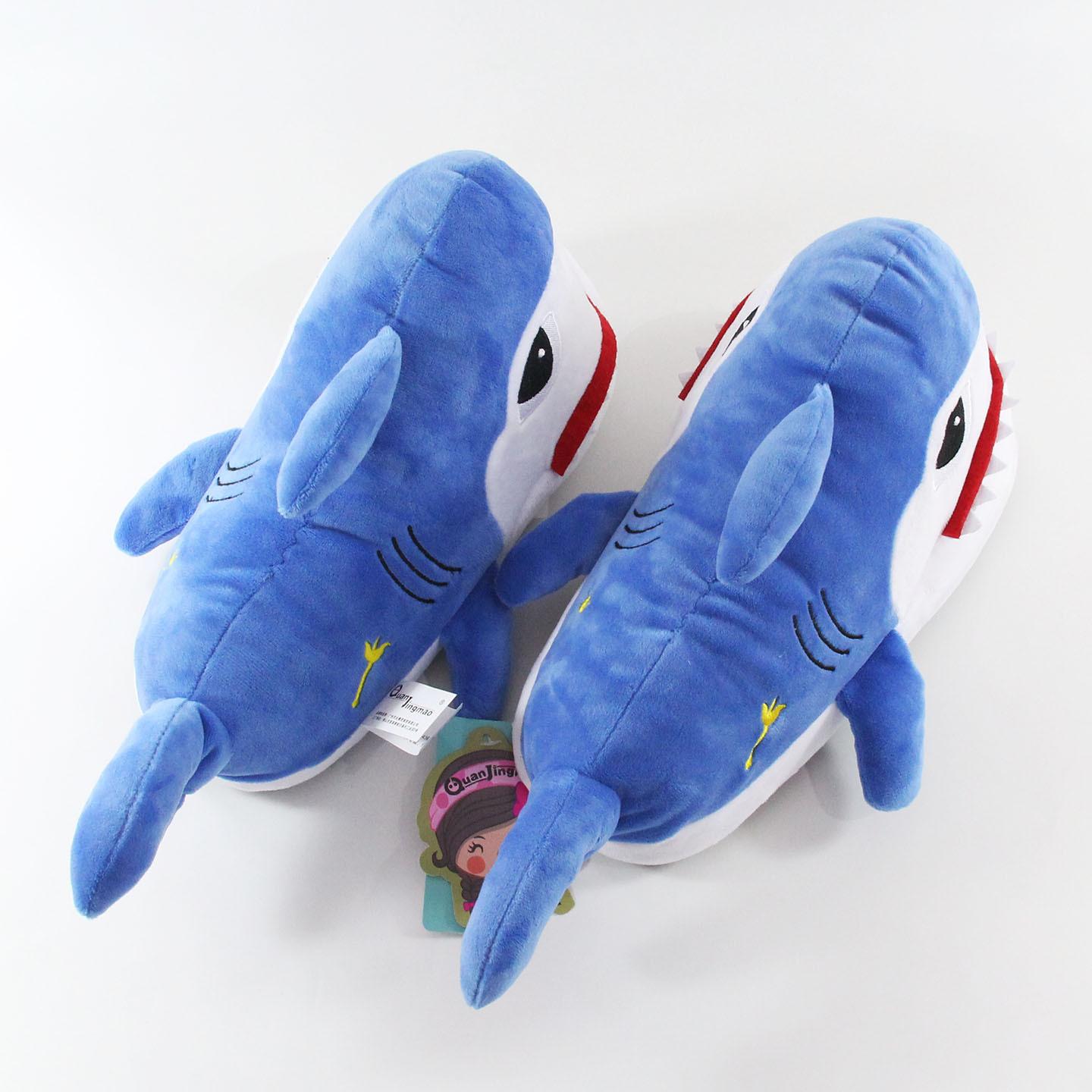 Custom Fuzzy Shark Slippers,super soft animal slippers,Cartoon Slippers ...