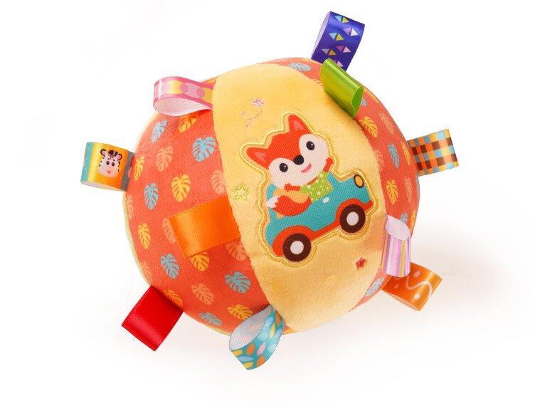 Educational toy plush rattle ball tinkle crinkle soft activity ball ...