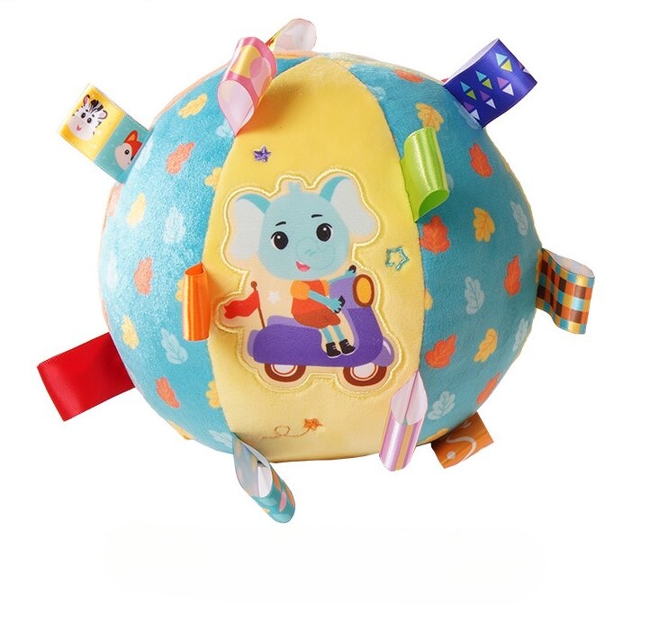 Educational toy plush rattle ball tinkle crinkle soft activity ball ...
