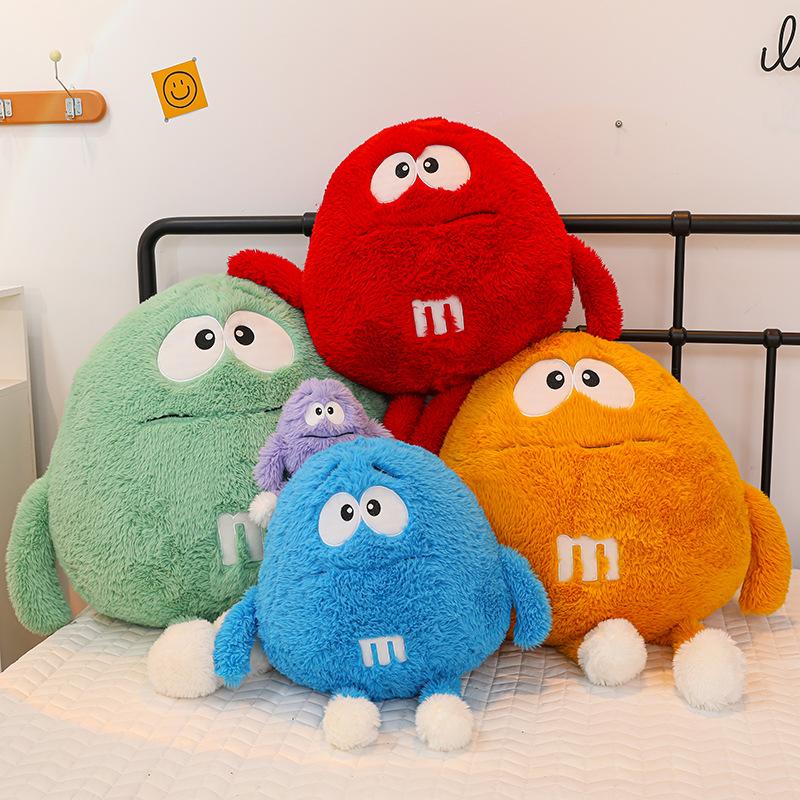M&M Plush M And M Plush MM Bear Plush Toy Doll Pillow M World Beanie ...