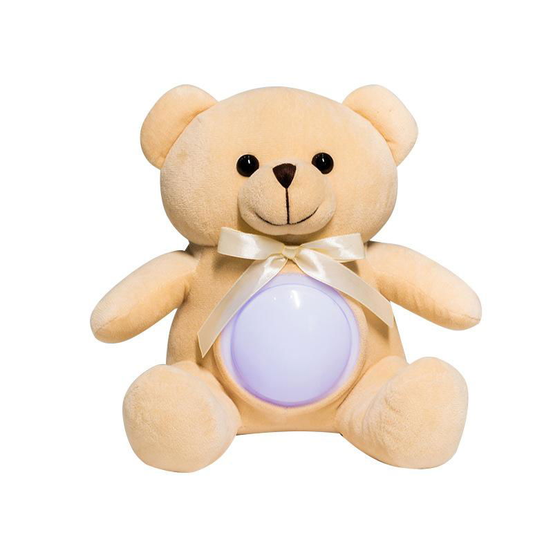 Cute plush bear kids night light with touch sensor LED night light ...