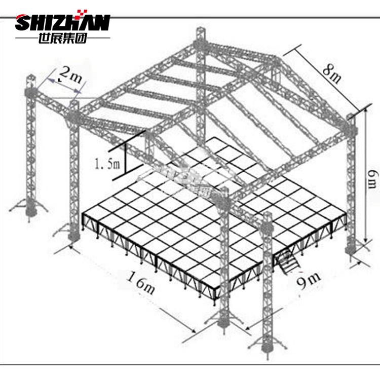 Aluminum line array truss tower for hanging speakers - aluminum truss ...